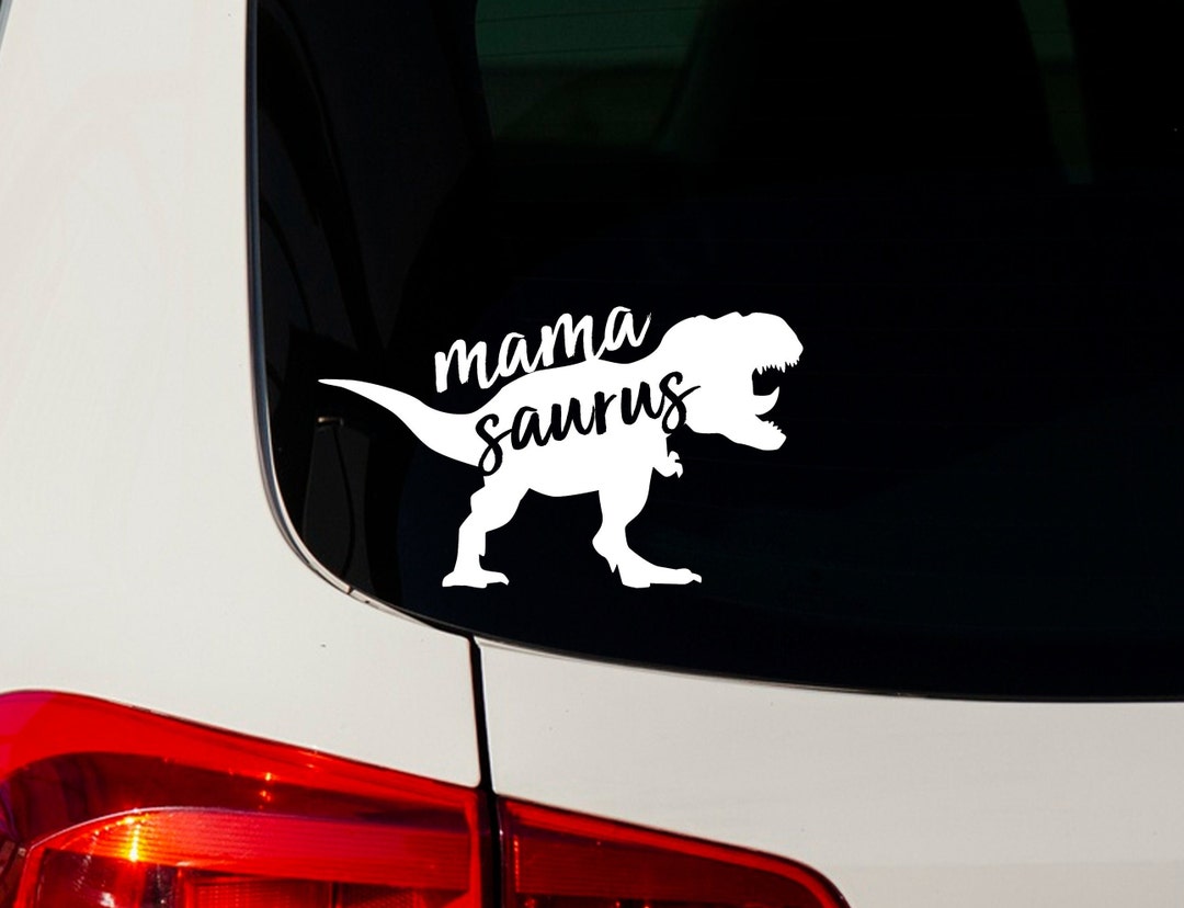 Mamasaurus Vinyl Decal | Mom Sticker Car or Van Holographic Window Kids ...