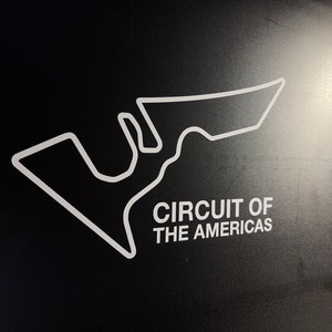 Circuit of the Americas Track Outline Vinyl Decal | COTAS F1 NASCAR ...