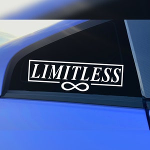 Limitless Vinyl Decal | JDM Japanese Text Banner Exhaust Street Racing ...