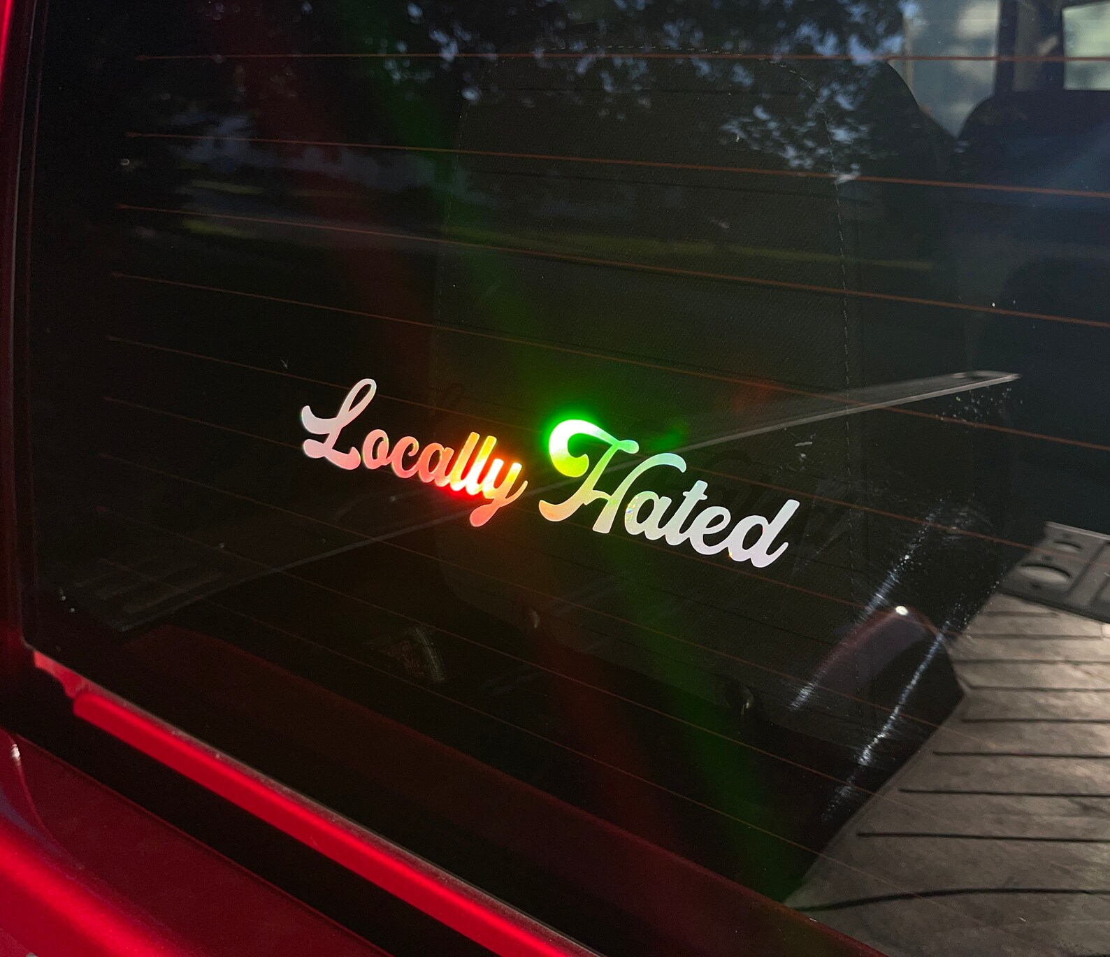 LOCALLY HATED Text Vinyl Decal Banner | Oil Slick | JDM Street Racing ...