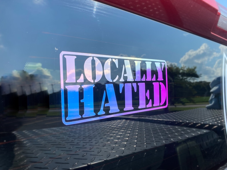 LOCALLY HATED - Holographic Vinyl Decal Banner | JDM Street Racing ...