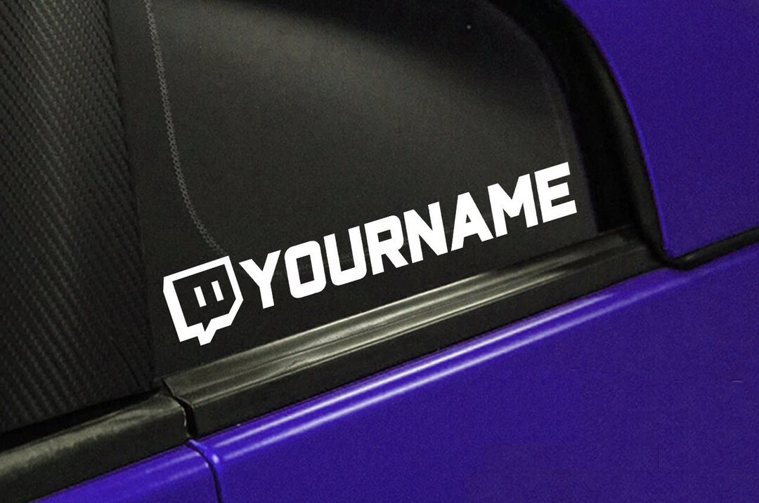 Custom Twitch Name Vinyl Decal | Car Window Personalized Stream ...