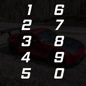 Custom Race Numbers Vinyl Decal (x2) | Car Window Banner Personalized ...