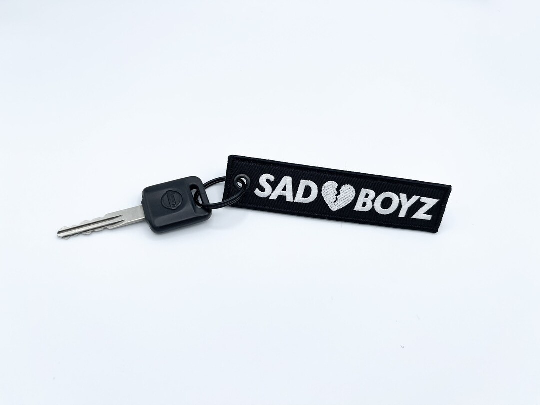Sad Boyz Jet Tag Keychain | Black | JDM Meme Funny Sadboyz Racing ...