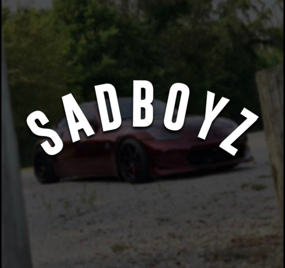 SAD BOYZ Vinyl Decal Text | JDM Japanese Text Banner Exhaust Street ...