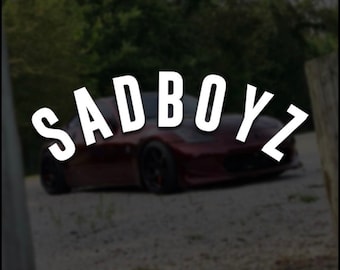 SAD BOYZ Vinyl Decal JDM Japanese Text Banner Exhaust Street | Etsy