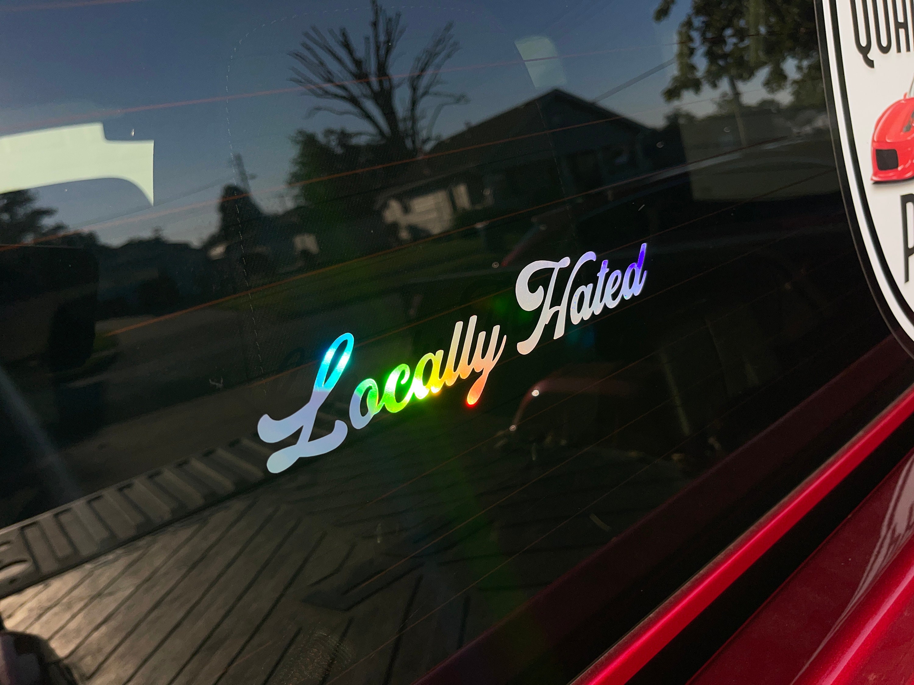 LOCALLY HATED Text Vinyl Decal Banner | JDM Street Racing Turbo Funny ...