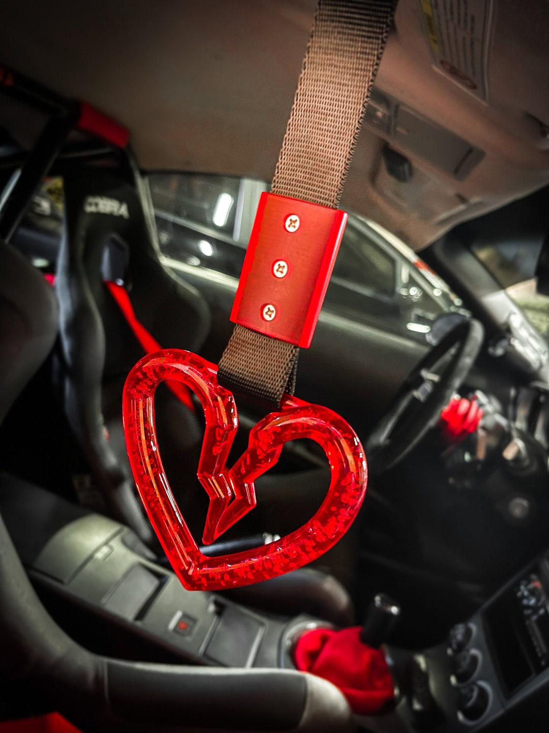Broken Heart Tsurikawa | JDM Pull Handle Tow Hook Decoration for Drift ...