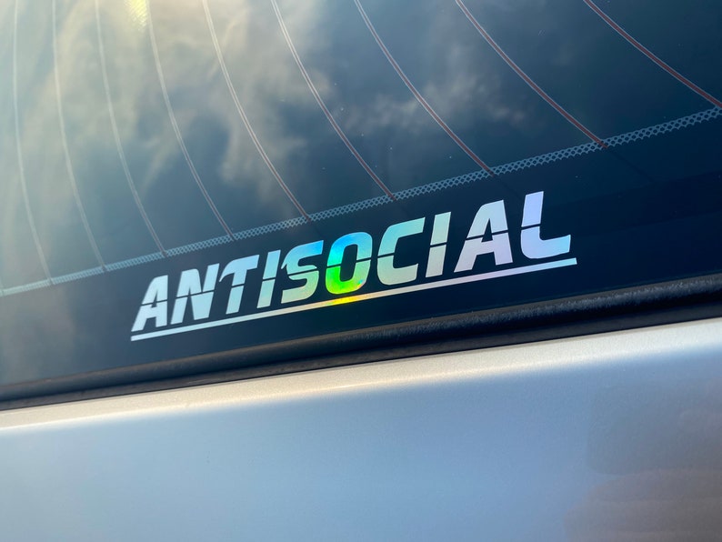 ANTISOCIAL Vinyl Decal - Oil Slick | JDM Banner Exhaust Street Racing ...