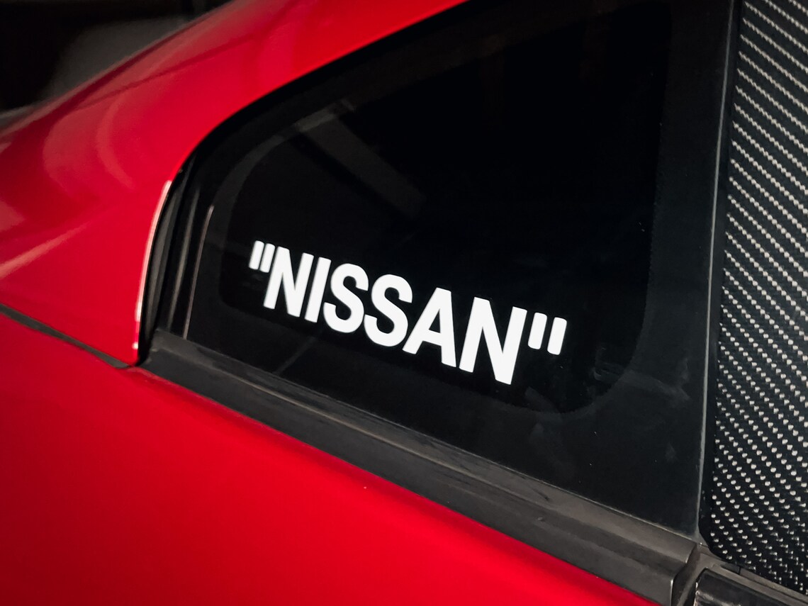 Off White Style Custom Text Vinyl Decal | Window Personalized JDM ...