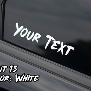 Custom Text Vinyl Decal | Car Window Banner Personalized Username JDM ...