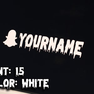 Custom Snapchat Name Vinyl Decal | Car Window Personalized Snap ...