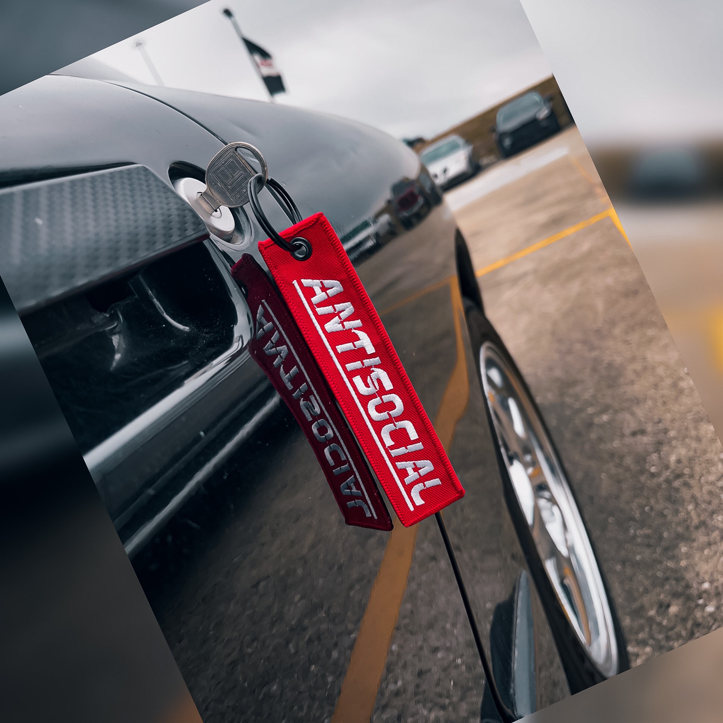 Antisocial Jet Tag Keychain Red JDM Meme Funny Sheeesh - Etsy