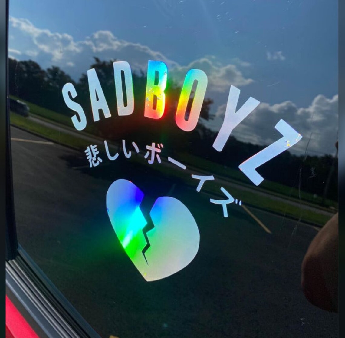 SAD BOYZ Vinyl Decal | JDM Japanese Text Banner Exhaust Street Racing ...