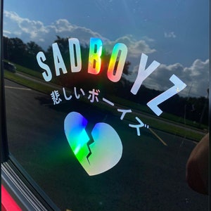 SAD BOYZ Vinyl Decal | JDM Japanese Text Banner Exhaust Street Racing ...