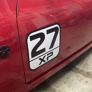 Custom Race Numbers Vinyl Decal (x2) | Car Window Banner Personalized ...