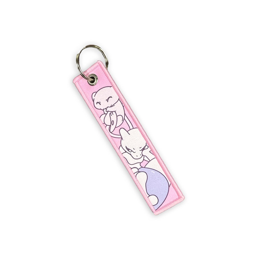 Mew and Mewtwo Keychain | Custom Drawn Pokemon Jet Tag Car Truck Key ...