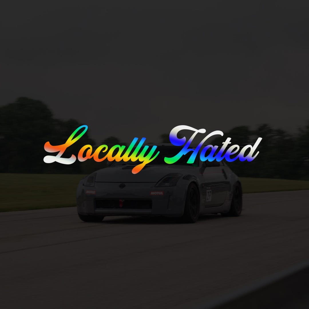 LOCALLY HATED Text Vinyl Decal Banner | Oil Slick | JDM Street Racing ...