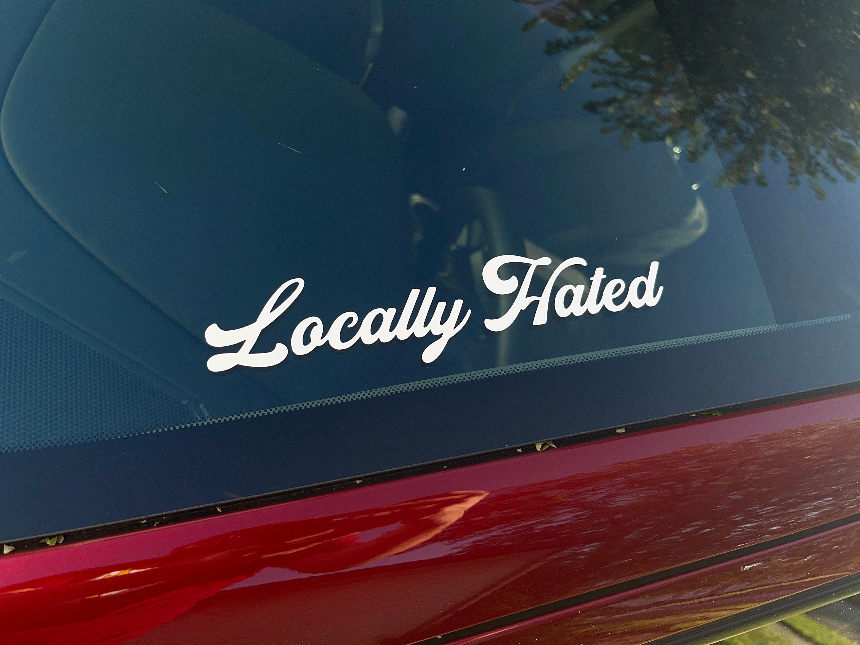 LOCALLY HATED Text Vinyl Decal Banner JDM Street Racing - Etsy