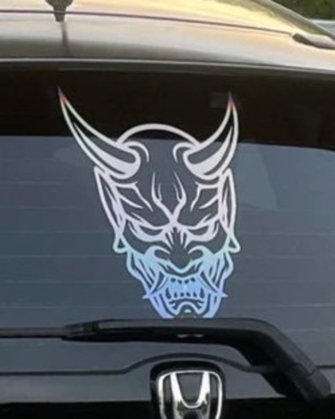 JDM Oni Mask Vinyl Decal Japanese Text Banner Exhaust Ninja - Etsy