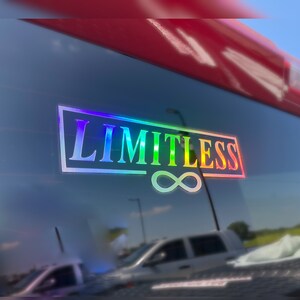 Limitless Vinyl Decal | JDM Japanese Text Banner Exhaust Street Racing ...