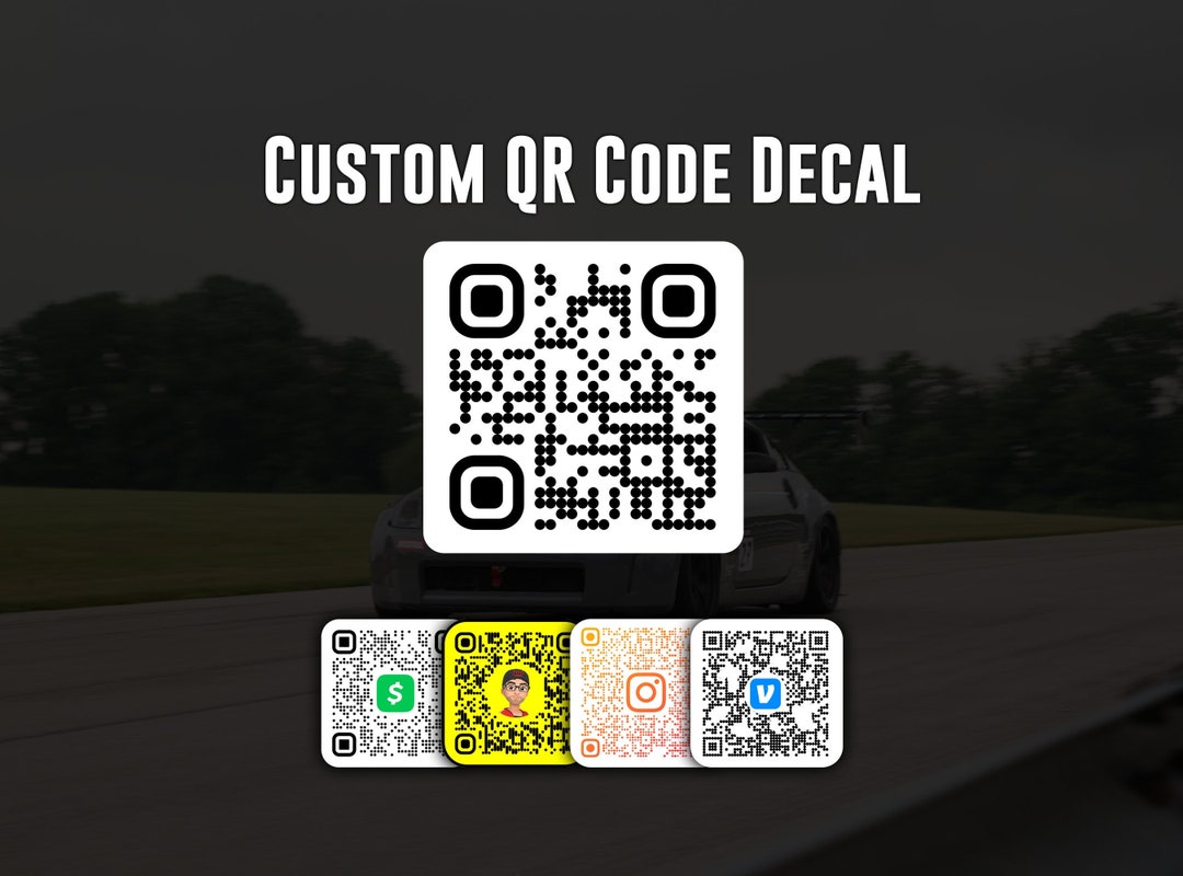 Custom QR Code Decal | Business, Website and Social Media Advertising ...