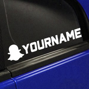 Custom Snapchat Name Vinyl Decal Car Window Personalized Snap Username ...