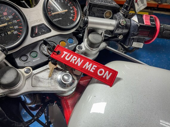 Turn Me on Jet Tag Keychain Red JDM Meme Funny Sheeesh - Etsy