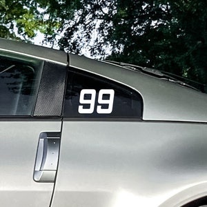 Custom Race Numbers Vinyl Decal (x2) | Car Window Banner Personalized ...