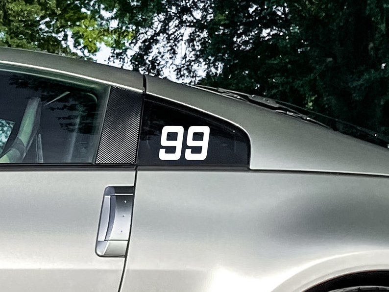 Custom Race Numbers Vinyl Decal x2 Car Window Banner - Etsy