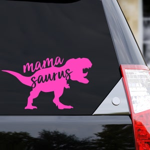 Mamasaurus Vinyl Decal | Mom Sticker Car or Van Holographic Window Kids ...
