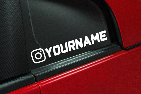 Custom Instagram Name Vinyl Decal Car Window Personalized IG - Etsy