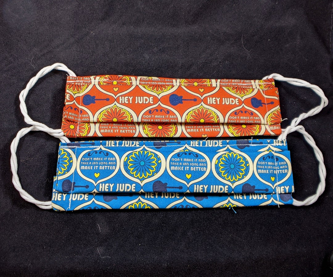 Set of 2 Beatles, Hey Jude Face Masks - Etsy