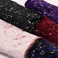 Star Velvet Fabric: Shiny Glitter Starry Sky, DIY Material, Dresses ...