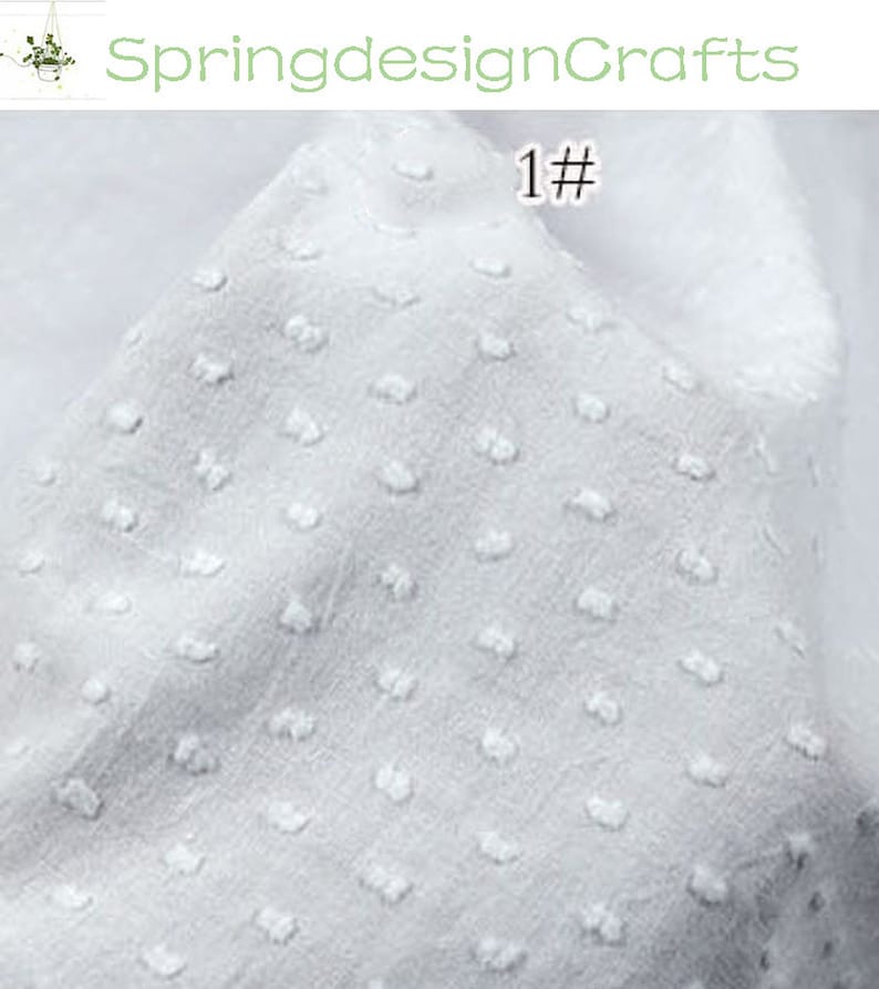 Swiss Dot Cotton Fabric: Solid Color Jacquard, 55" Wide, Dresses Shirt ...