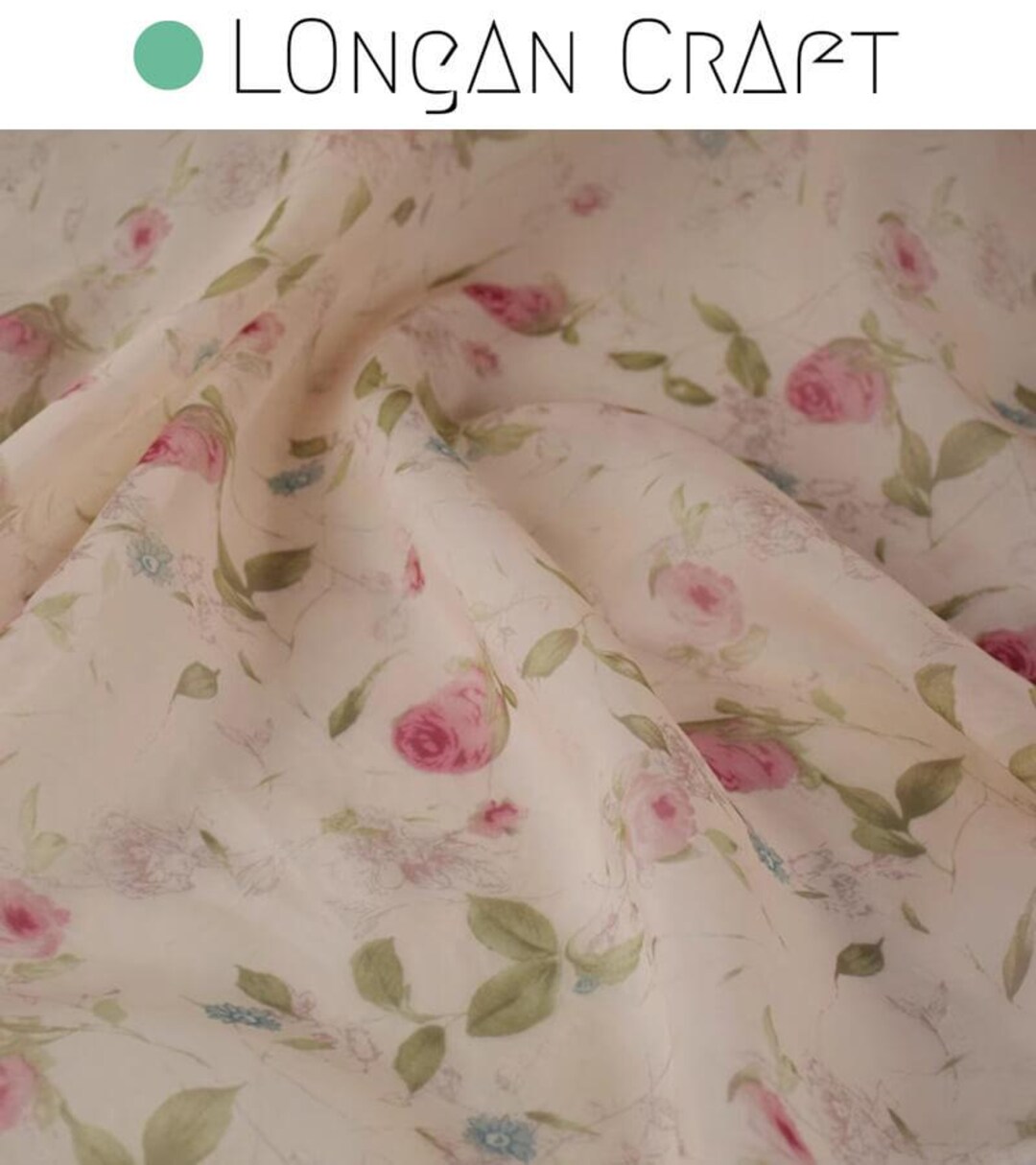 Flower Chiffon Fabric, Red Rose Print Chiffon Fabric, Soft Thin Summer ...