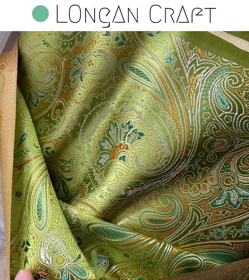 Floral Jacquard Brocade Fabric: Retro Style Polyester Sewing Material ...