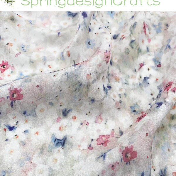 Printed Chiffon Fabric - Etsy