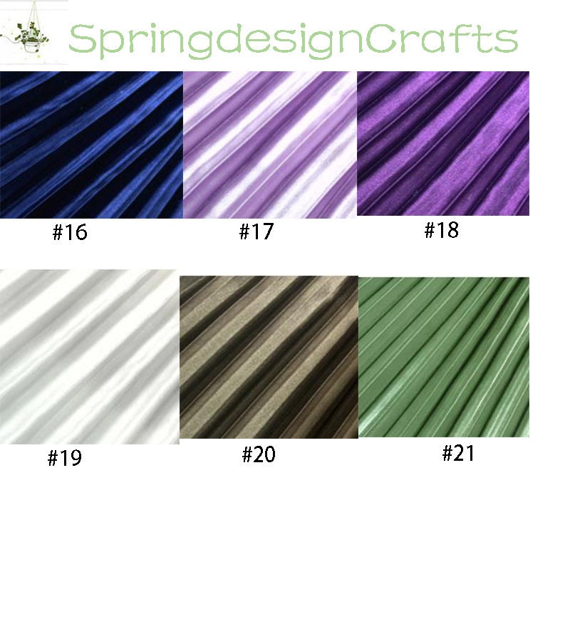 Pleated Satin Fabric by the Yard Solid Color Fabric for - Etsy