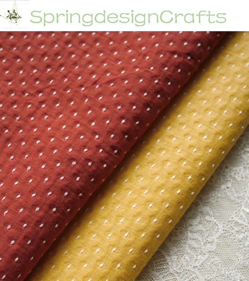 Dot Jacquard Cotton Fabric: Dresses Garments Sewing Material, DIY Doll ...