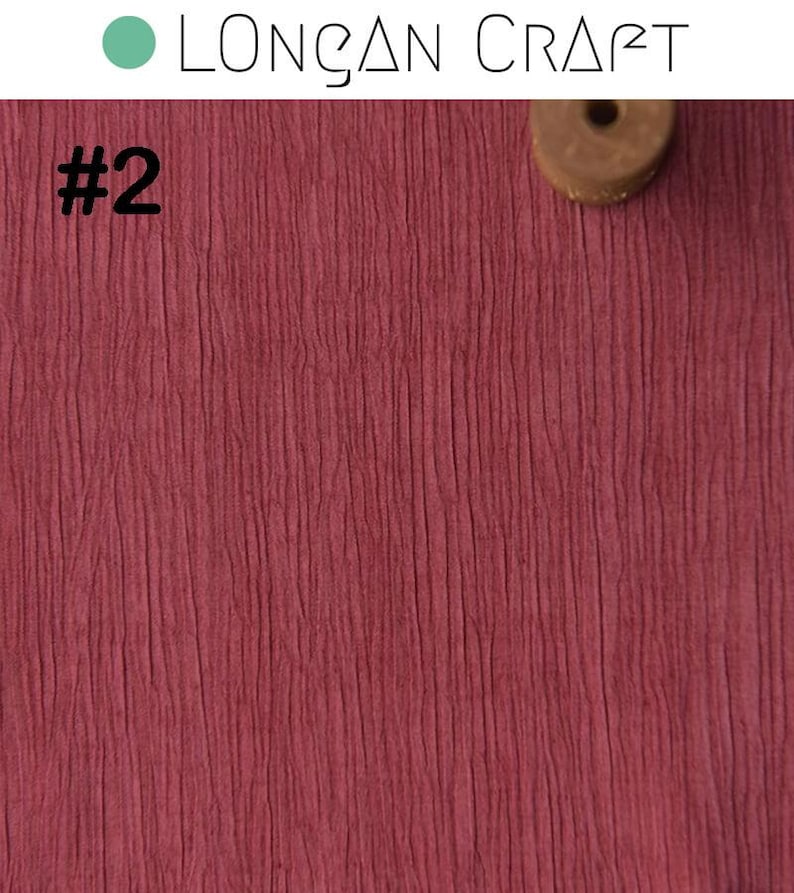 Crinkle Cotton Linen Fabric: Retro Style DIY Material, Dresses Clothing ...