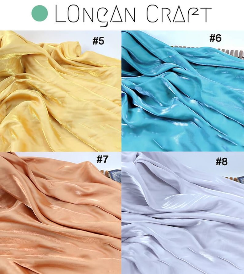 Gradient Satin Fabric: Soft Shiny Sewing Material, DIY Craft Upholstery ...
