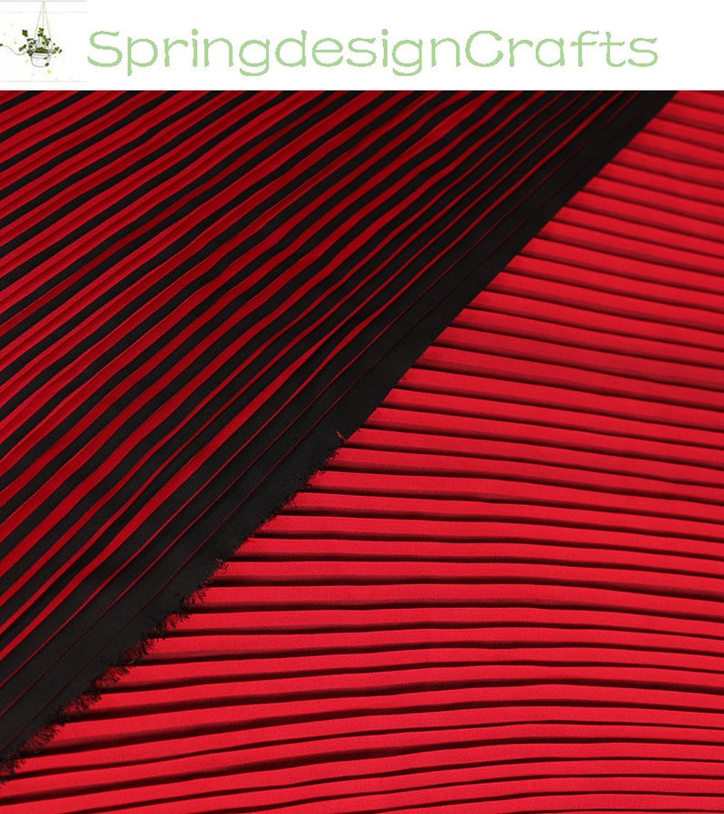 Pleated Fabric by the Yard Black Red Pleated Fabric Dresses - Etsy