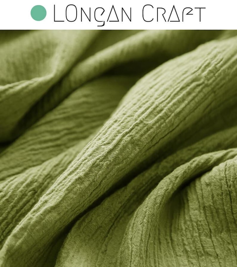 Cotton Linen Crepe Fabric: Crinkled Texture for Sewing & Upholstery - Etsy