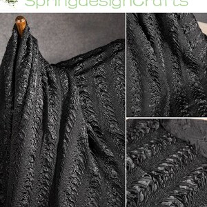 Dragon Scale Fabric: Black Silver 3D Pleated Polyester - DIY Sewing ...