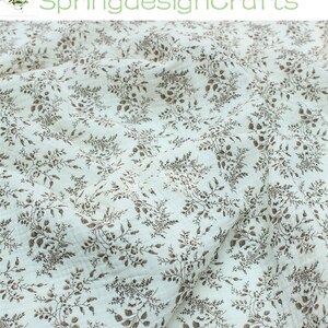 Flower Gauze Fabric, Printed Plant Leaves Double Crinkled Fabric, Baby ...