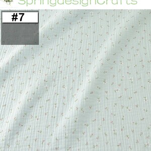 Flower Gauze Fabric, 100% Cotton Double Gauze Fabric, Print Flower ...