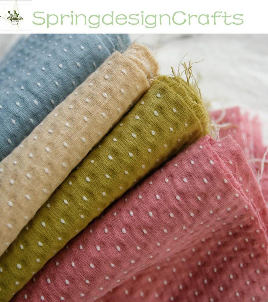 Dot Jacquard Cotton Fabric: Dresses Garments Sewing Material, DIY Doll ...