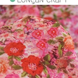 Flower Chiffon Fabric, Coloful Watercolor Flowers Georgette Chiffon ...