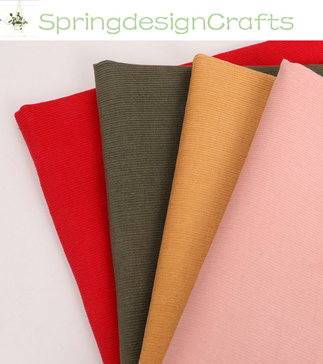 21 Wale Cotton Corduroy Fabric: 100% Cotton, Multicolor DIY Sewing ...